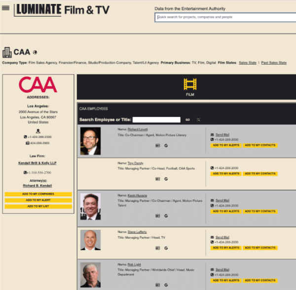 Studios & Production Companies | Luminate